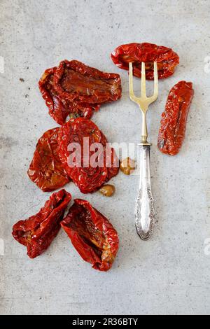 Capers, marinated in oil, on white background, flat lay Stock Photo - Alamy