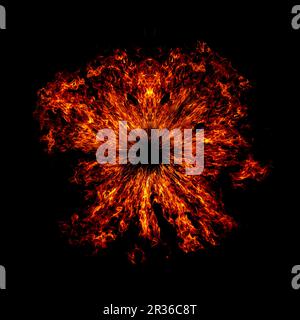 Gun fire flashes. Flame explosion effect during shot with gun. Flash ...