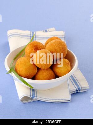 Bowl of breaded and deep fried Croquettes Stock Photo - Alamy