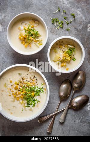 Gluten-free fish chowder Stock Photo - Alamy