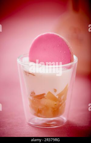 Yogurt with pears Stock Photo - Alamy