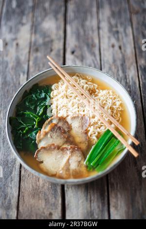 Ramen with pork and algae (Japan Stock Photo - Alamy