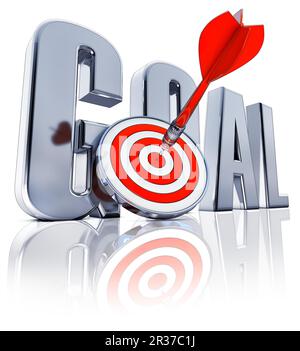 high resolution rendering of a goal icon Stock Photo - Alamy