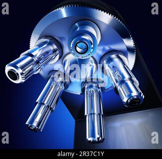 high resolution 3D rendering of a microscope Stock Photo - Alamy