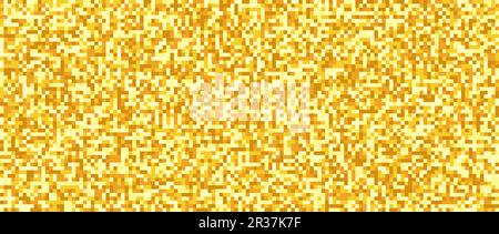 Seamless pixelated golden texture. Yellow noise grain pattern. Shining ...