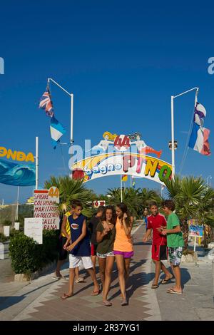 Rimini Beach, Adriatic Sea, Emilia Romagna, Italy Stock Photo - Alamy