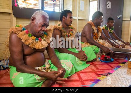 Man at Kava ceremony, Yanuya island, Mamanuca islands, Fiji Stock Photo ...
