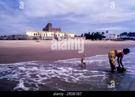 Dansborg Danish fort built in 1620 on the shore of Bay of Bengal at ...