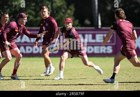 Harry Grant of the Maroons in action during Game 1 of the 2021 State of ...