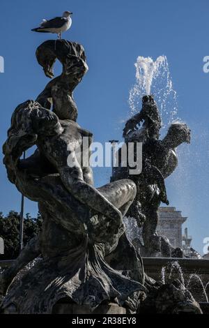 Sculpture of Glaucus the greek sea god, fountain of the Naiads Piazza ...