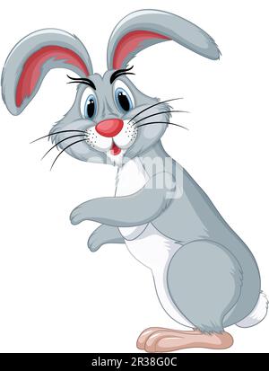 Adorable Rabbit Standing Up illustration Stock Vector Image & Art - Alamy