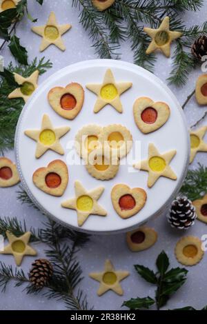 Stained Glass Star Cookie Stock Photo - Alamy