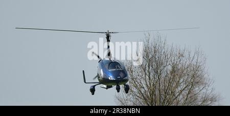 Modern autogyro aircraft visiting flying club in the UK Stock Photo - Alamy