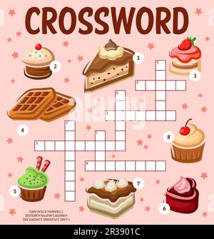 Cupcakes, cakes and desserts. Word search puzzle game worksheet. Kids ...