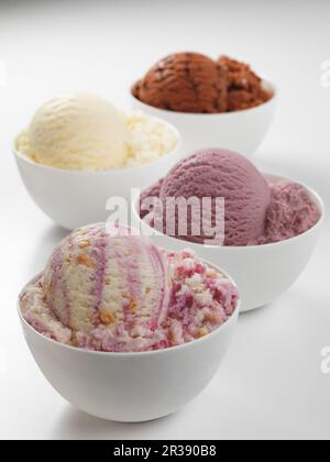 Different types of ice creams Stock Photo - Alamy