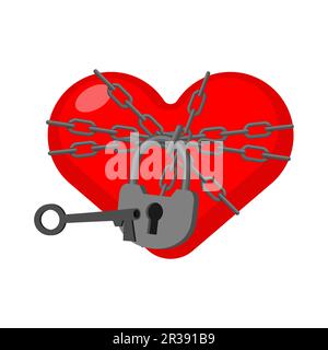 Heart in chains. Concept of unrequited love chained Stock Vector Image ...