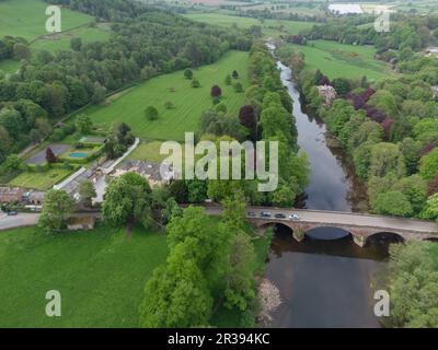 Armathwaite village in cumbria and bridge over the river eden Stock ...
