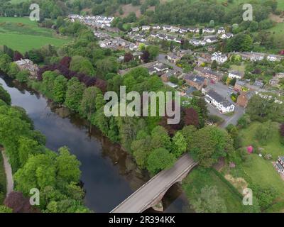 Armathwaite village in cumbria and bridge over the river eden Stock ...