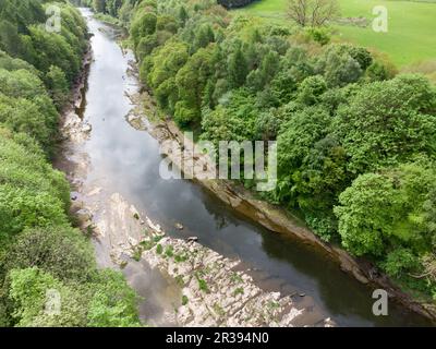 Low water in the river Eden at Armathwaite, Cumbria Stock Photo - Alamy