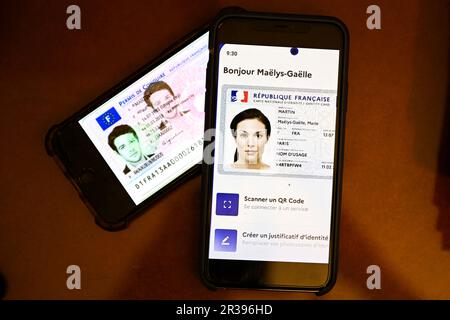 french identity card, driving license, security social card Stock Photo ...