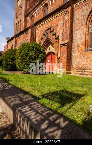 St. Georgen Church, remembering the revolution 1989, town Waren ...