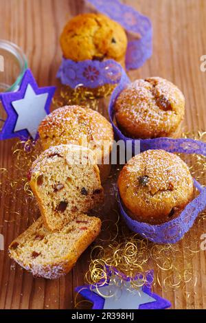 Mini Christmas stollen cakes in aluminum foil Stock Photo - Alamy