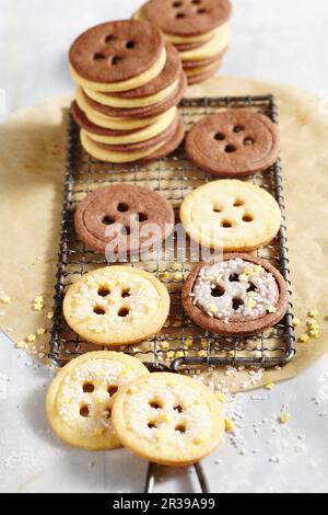 Christmas button biscuits Stock Photo - Alamy