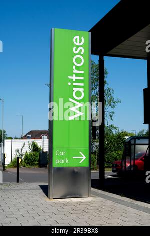 Waitrose supermarket sign, Solihull, West Midlands, England, UK Stock ...