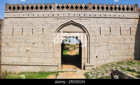 Entrance of Fort Hilltop of Bellary Fort, Karnataka, India Stock Photo ...