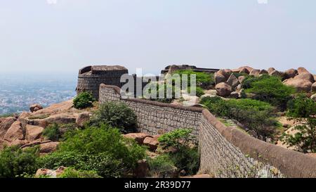 Fortress walls of Bellary Fort, Bellary, Karnataka, India Stock Photo ...