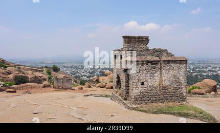 Temple ruins and fortress of Bellary Fort, Bellary, Karnataka, India ...