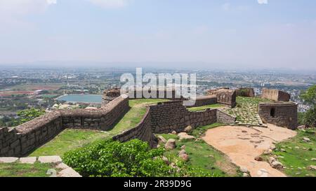 Fortress. walls of Bellary Fort, Bellary, Karnataka, India Stock Photo ...