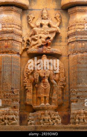 Sculptures and carvings at the Chennakesava Temple in Belur Stock Photo ...
