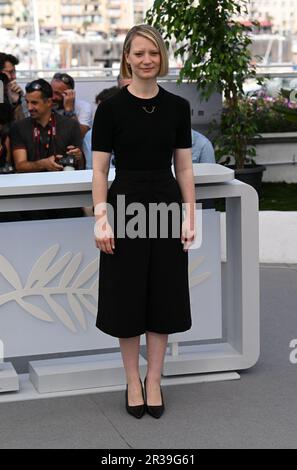 Mia Wasikowska attends the 'Club Zero' premiere during the 76th Cannes Film Festival at Palais ...