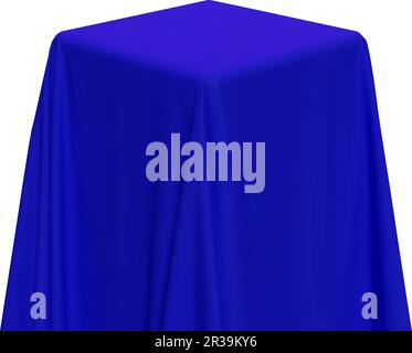 Blue fabric covering a cube or rectangular shape Stock Vector Image ...