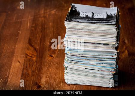 Stack Of Postcards Stock Photo - Alamy