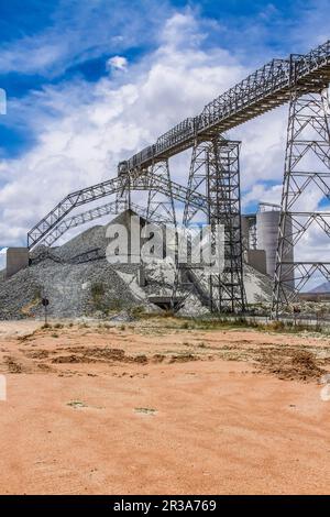 Platinum Mining and Processing of ore, Conveyor belt transporting ore ...
