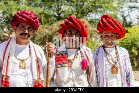 Male member of Rabari tribe in traditional costume in Anjar, Kutch ...