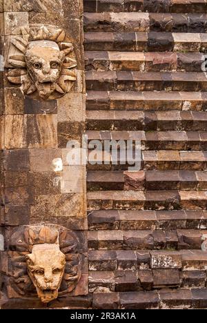 Image of the feathered snake (Quetzalcoatl). Pyramid of the temple of ...