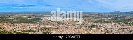 Jaen city panoramic view from Santa Catalina Cross view point, Spain ...