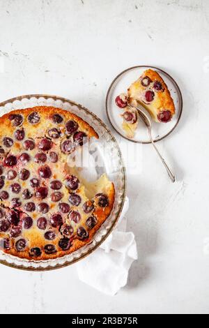 Cherry batter pudding Stock Photo - Alamy
