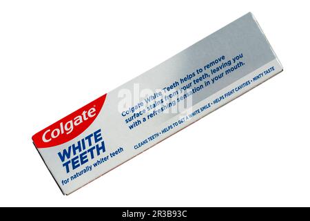 Box of Colgate White Teeth toothpaste for naturally whiter teeth ...