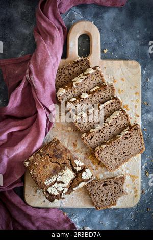Sourdough bread in a mold whole grain flour Stock Photo - Alamy
