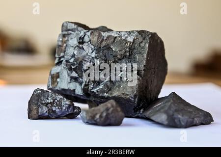 Close up of Manganese Ore on a white background Stock Photo - Alamy
