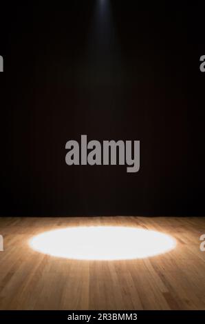 Single focus of light on a theater stage without anything, focus of ...