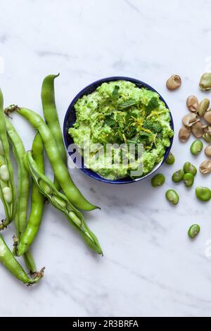 Broad Bean Puree Stock Photo - Alamy