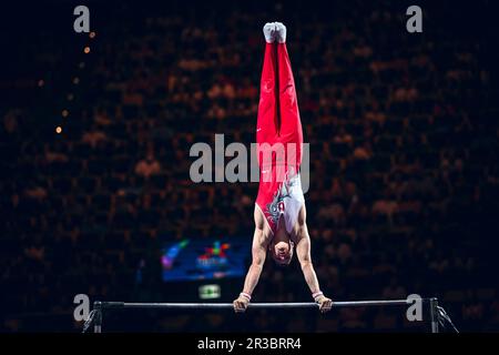 Noe Seifert participating in the 2022 Munich European Gymnastics ...
