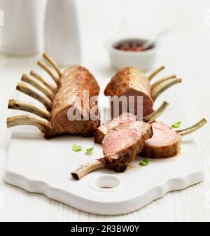 Saddle of lamb and chops Stock Photo - Alamy