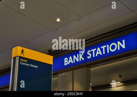 Bank Underground station's Cannon Street entrance Stock Photo - Alamy