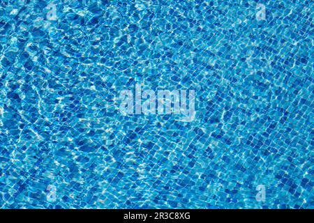 Swimming pool bottom caustics ripple and flow with waves background ...